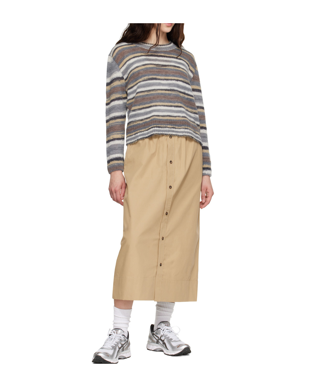 A.P.C. A.P.C. Elastic Waistband Midi Skirt